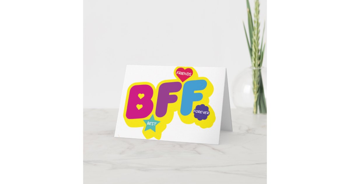 **HAPPY BIRTHDAY BEST FRIEND FOREVER** CARD | Zazzle