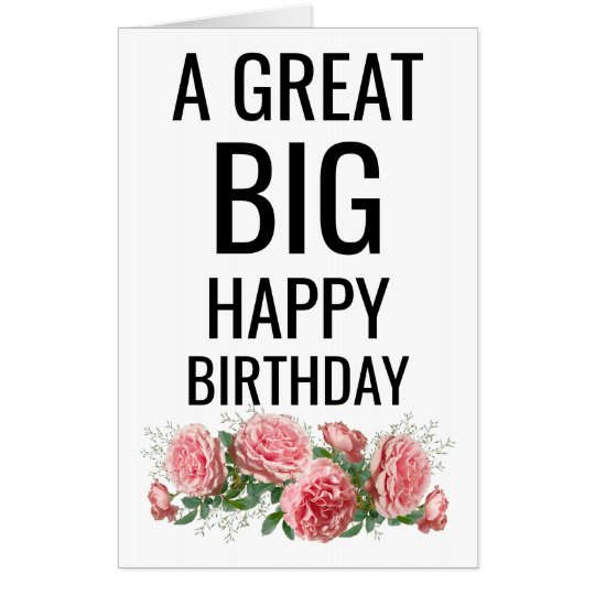 Happy Birthday Big Bold Typography Card | Zazzle.com