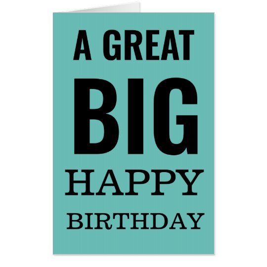 Happy Birthday Big Bold Typography Card | Zazzle.com