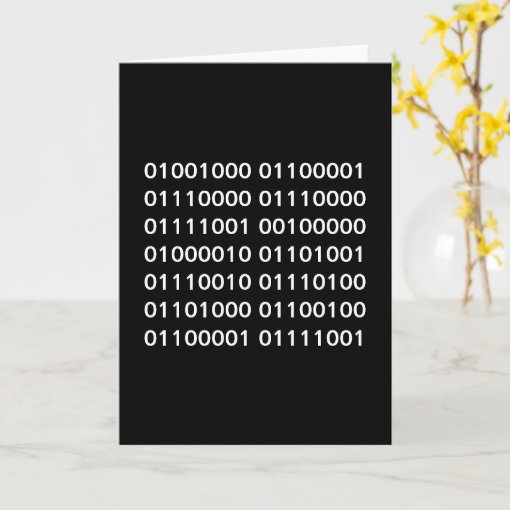 "Happy birthday" Binary code card | Zazzle