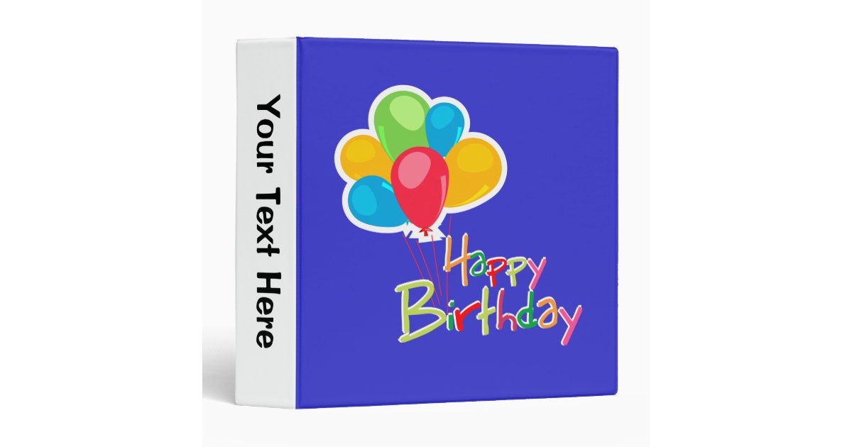 Happy Birthday Binder | Zazzle