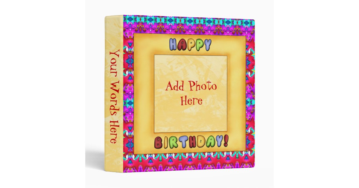 Happy Birthday Binder | Zazzle