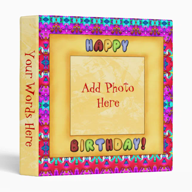 Happy Birthday Binder | Zazzle