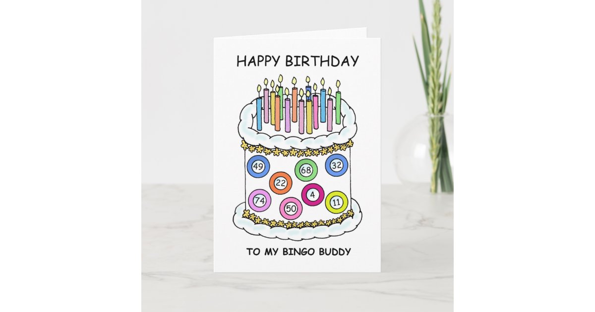 Happy Birthday Bingo Buddy Card | Zazzle