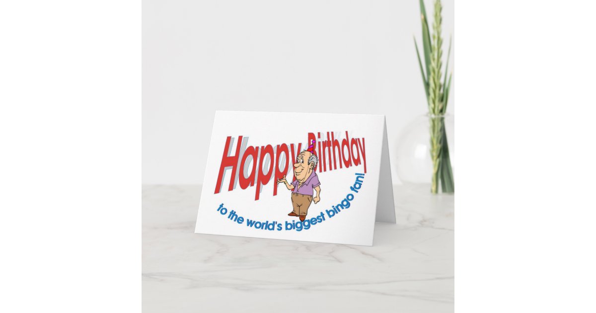 Happy Birthday, Bingo Fan Card | Zazzle