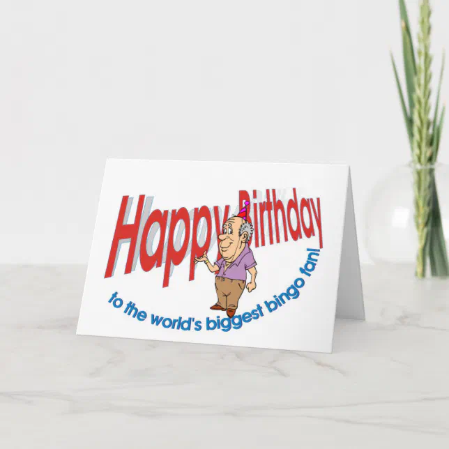 Happy Birthday, Bingo Fan Card | Zazzle