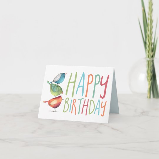 Happy Birthday Birdie Card | Zazzle.com