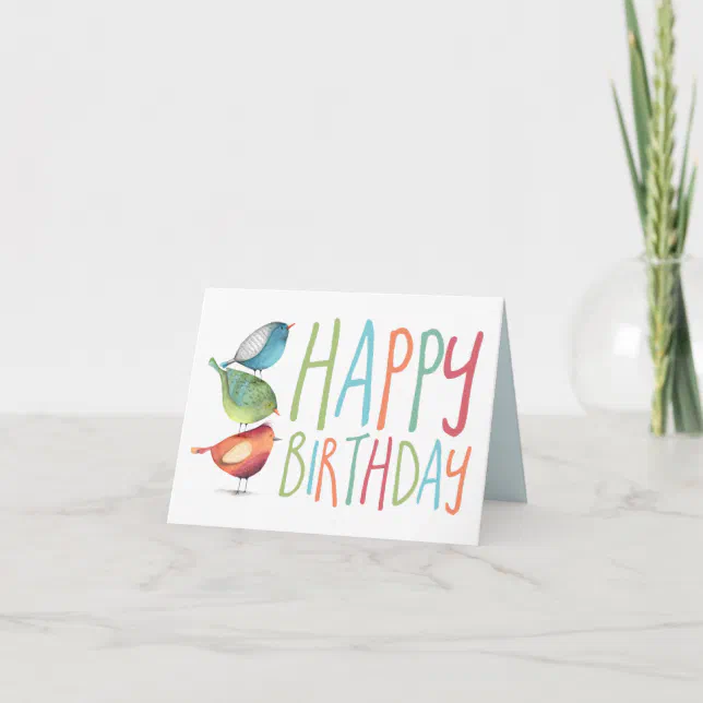 Happy Birthday Birdie Card | Zazzle