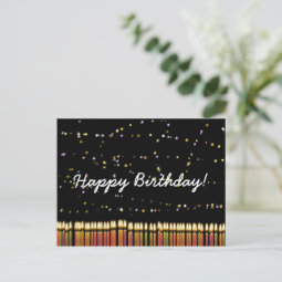 Happy Birthday Birthday Candles Postcard | Zazzle
