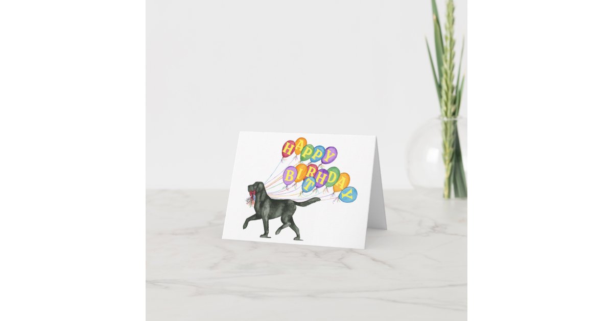 Happy Birthday Black Labrador Retriever Card | Zazzle