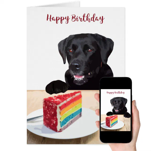 Happy Birthday Black Labrador Retriever - Cute Dog | Zazzle