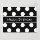 Happy Birthday Black & White Polka Dot Post Card | Zazzle