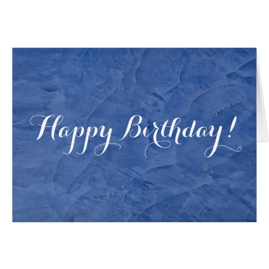 Happy Birthday Blue Plaster Card | Zazzle.com