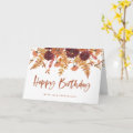 Happy Birthday | Boho Wildflowers with Photo Card | Zazzle