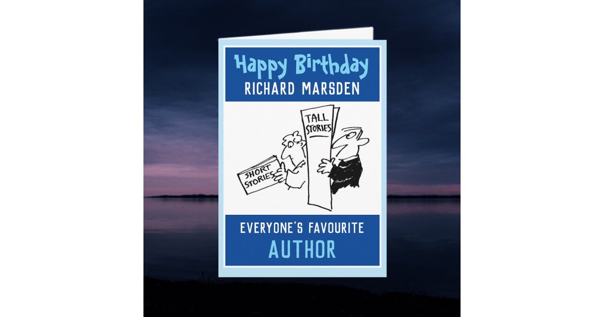 Happy Birthday. Book Author Birthday Card | Zazzle