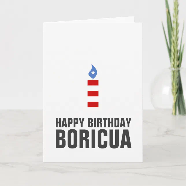 Happy Birthday Boricua, Puerto Rico Card | Zazzle