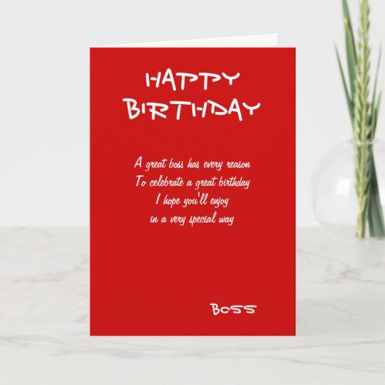 Happy birthday boss greeting cards | Zazzle.com