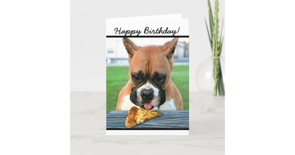 Happy Birthday boxer dog greeting card | Zazzle