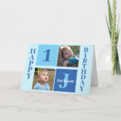 Happy Birthday Boy Cute Custom Blue Kids Card | Zazzle