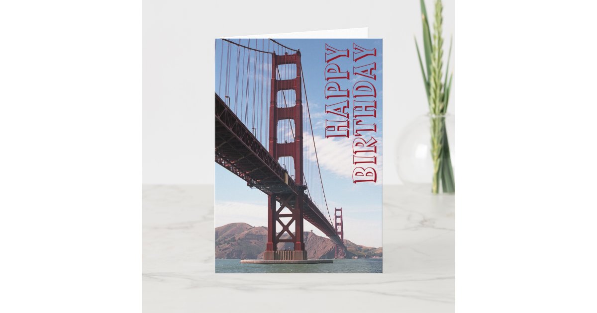 Happy Birthday Bridge Card | Zazzle