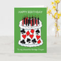 Happy Birthday Bridge Player Card | Zazzle