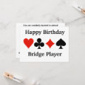Happy Birthday Bridge Player Four Card Suits | Zazzle