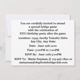 Happy Birthday Bridge Player Four Card Suits | Zazzle