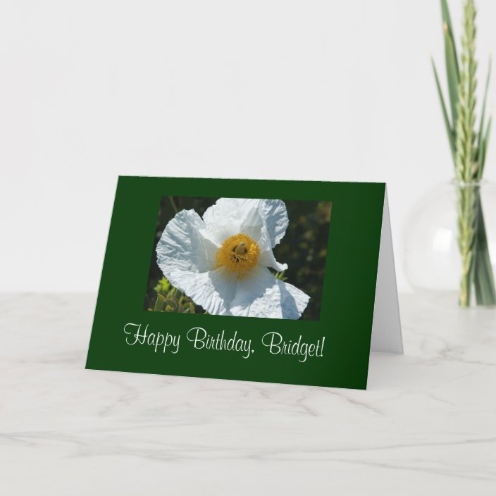 Happy Birthday, Bridget! Template Card | Zazzle