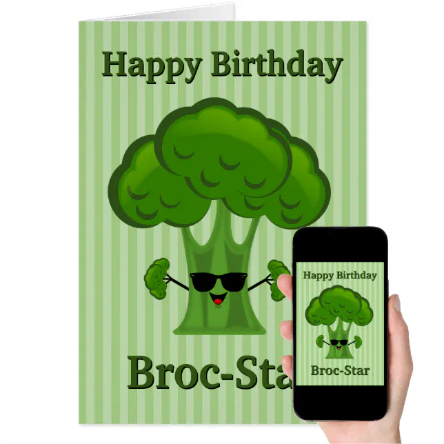 Happy Birthday Broc-Star Broccoli | Zazzle