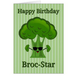 Happy Birthday Broc-Star Broccoli | Zazzle