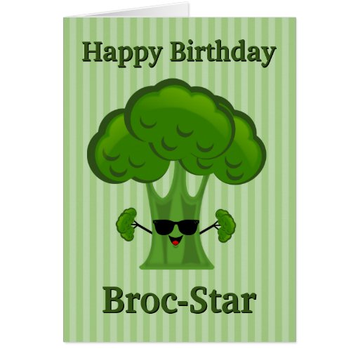 Happy Birthday Broc-Star Broccoli | Zazzle
