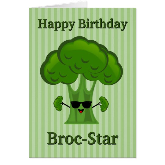 Happy Birthday Broc-Star Broccoli | Zazzle.com