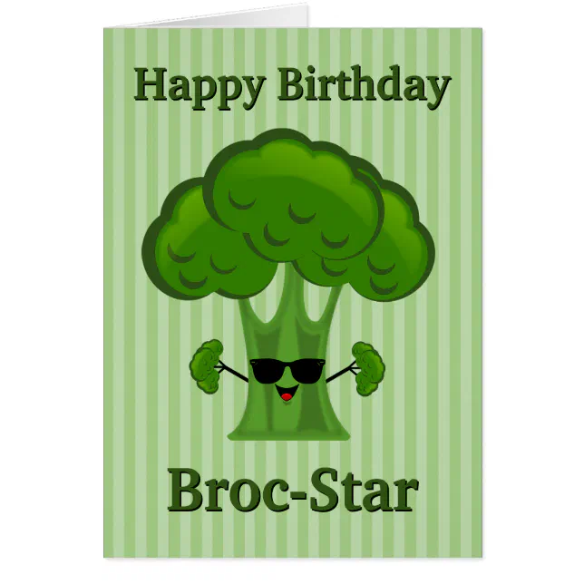 Happy Birthday Broc-Star Broccoli | Zazzle