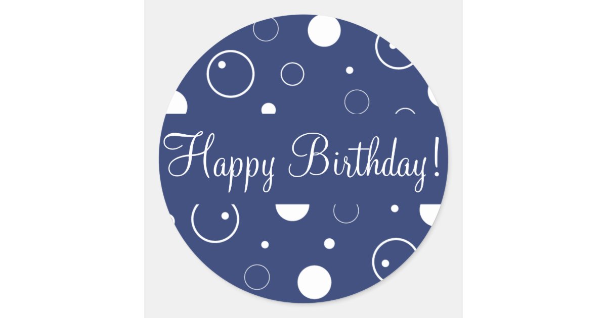 Happy Birthday Bubbles Envelope Sticker Seal | Zazzle