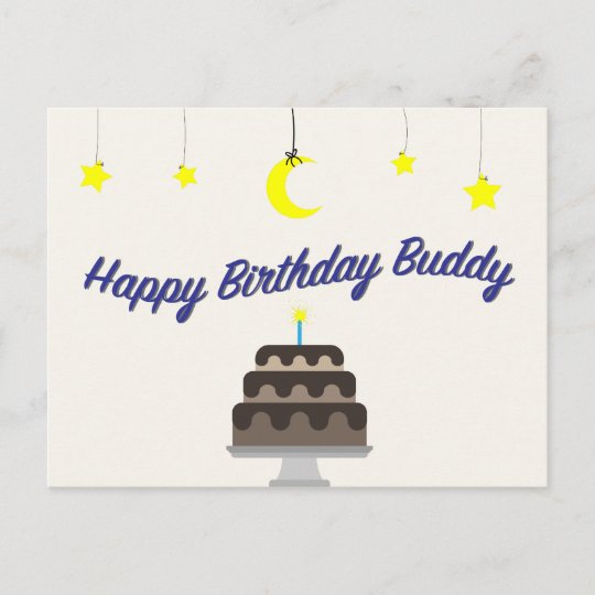 Happy birthday buddy postcard by Syahikmah | Zazzle.com
