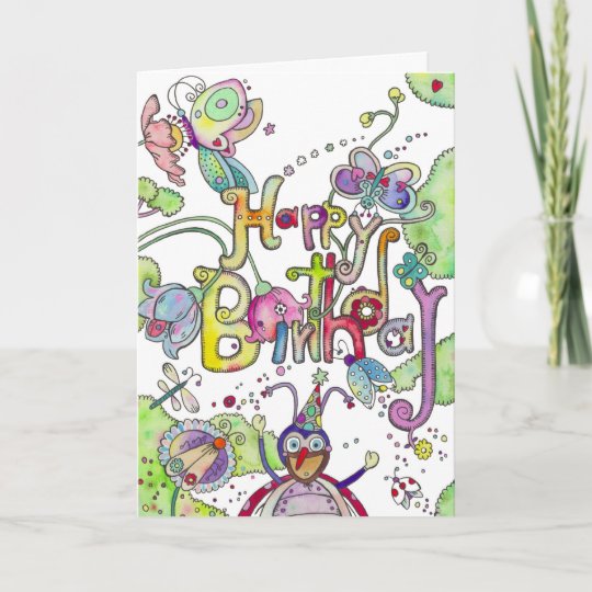 Happy Birthday - Bugs Card | Zazzle.com