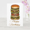Happy Birthday Burger Style Card | Zazzle