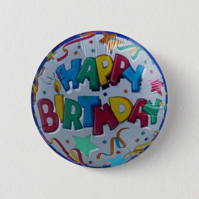 Happy Birthday button | Zazzle