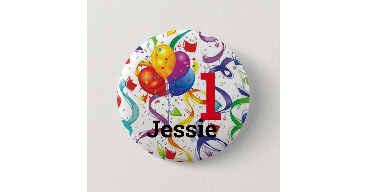 Happy Birthday Button add Your Child's Age | Zazzle