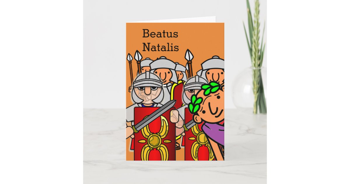 Happy Birthday Caesar Photo Bombs Legion Greetings Card | Zazzle
