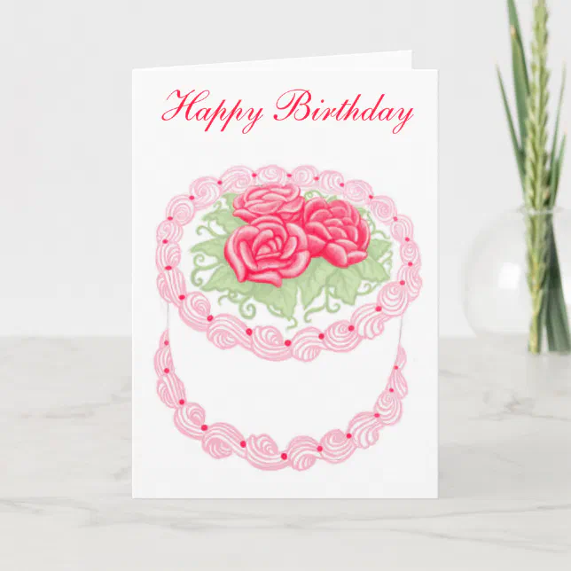 Happy Birthday Cake Card | Zazzle