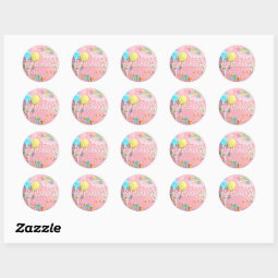 Happy Birthday Cake Classic Round Sticker | Zazzle