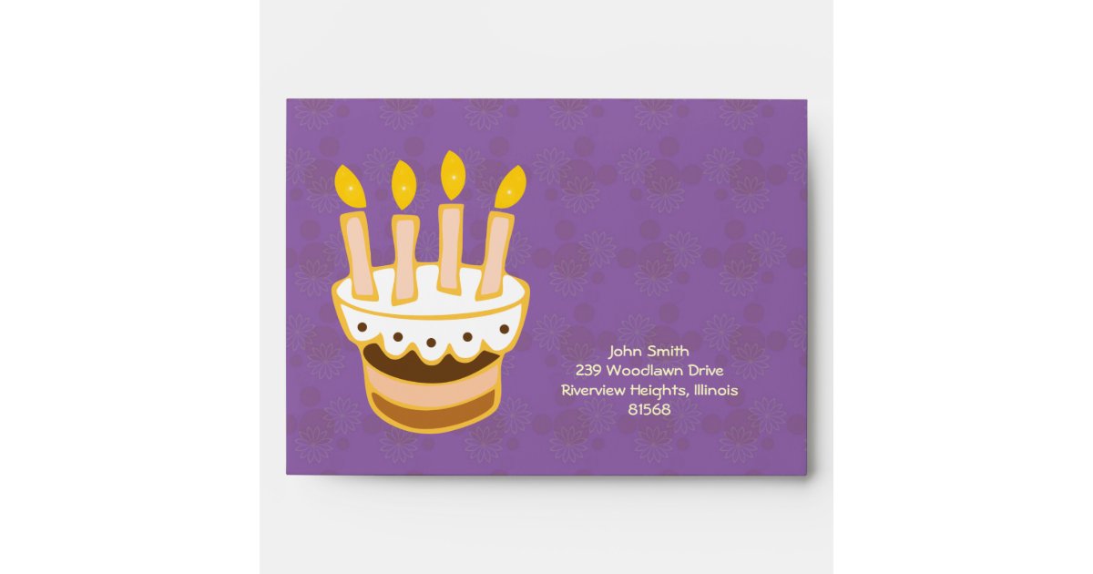Happy Birthday Cake Envelope | Zazzle