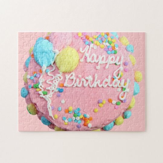 Happy Birthday Cake Jigsaw Puzzle | Zazzle.com
