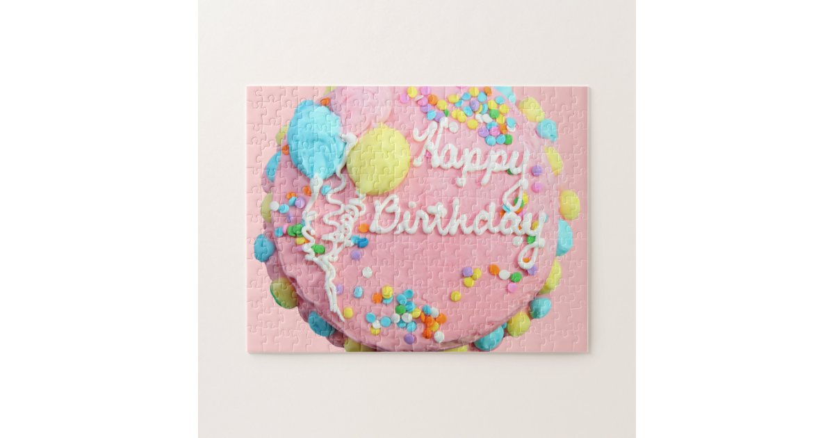 Happy Birthday Cake Jigsaw Puzzle | Zazzle