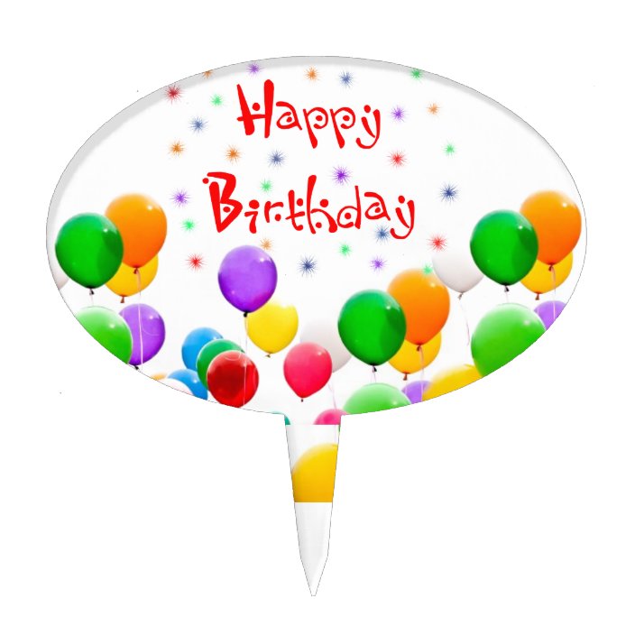 HAPPY BIRTHDAY CAKE PICK | Zazzle.com