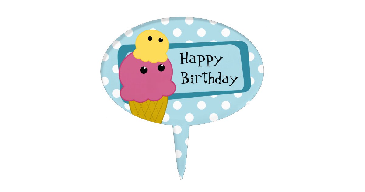 Happy Birthday Cake Pick | Zazzle