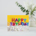 happy birthday cake with message postcard | Zazzle