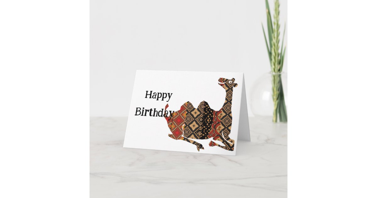Happy Birthday Camel Card | Zazzle