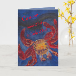 Happy Birthday Cancer Card | Zazzle